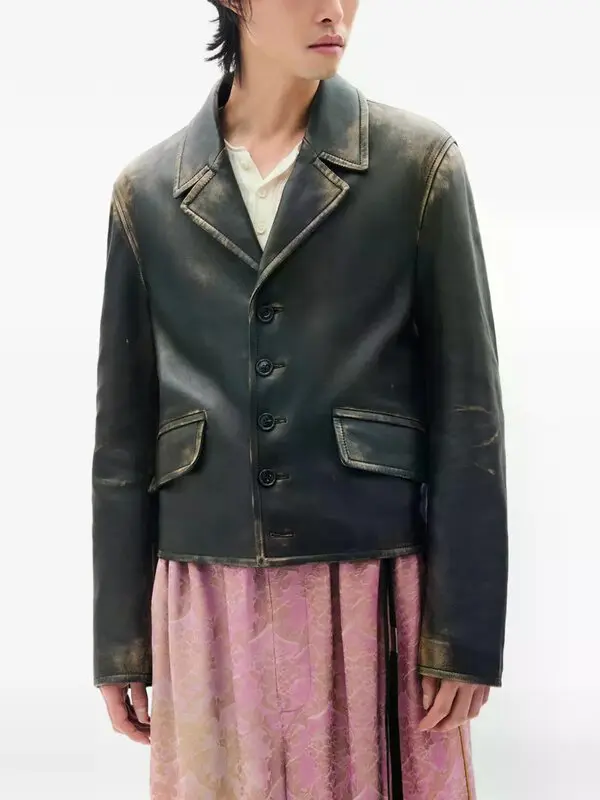 ANN DEMEULEMEESTER Malik Leather Jacket