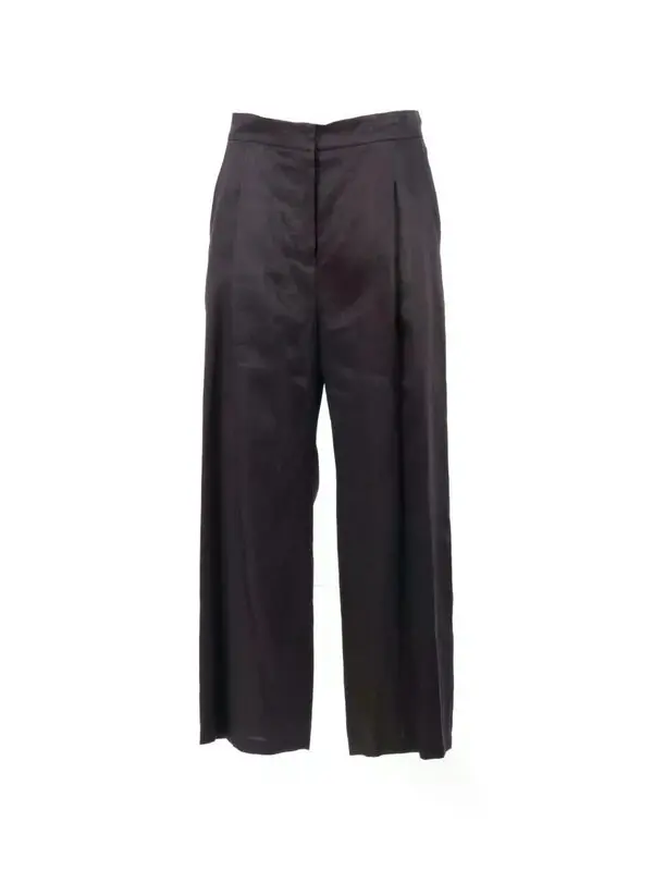Max Mara Pleated Wide-leg Trousers - Black