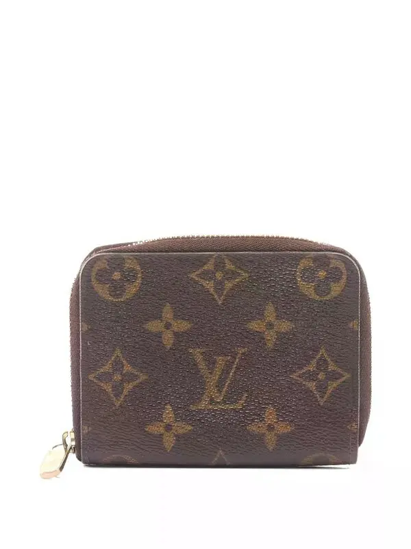 LOUIS VUITTON 2009 Monogram Zip Wallet - Brown