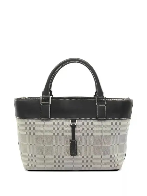 Burberry Check-pattern Tote Bag