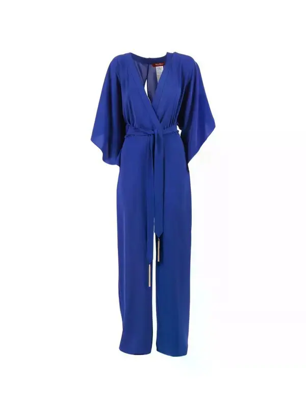 Max Mara Belted Kimono Jumpsuit - Blue