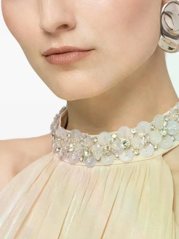 NISSA Bow Detail Sequin Maxi Dress