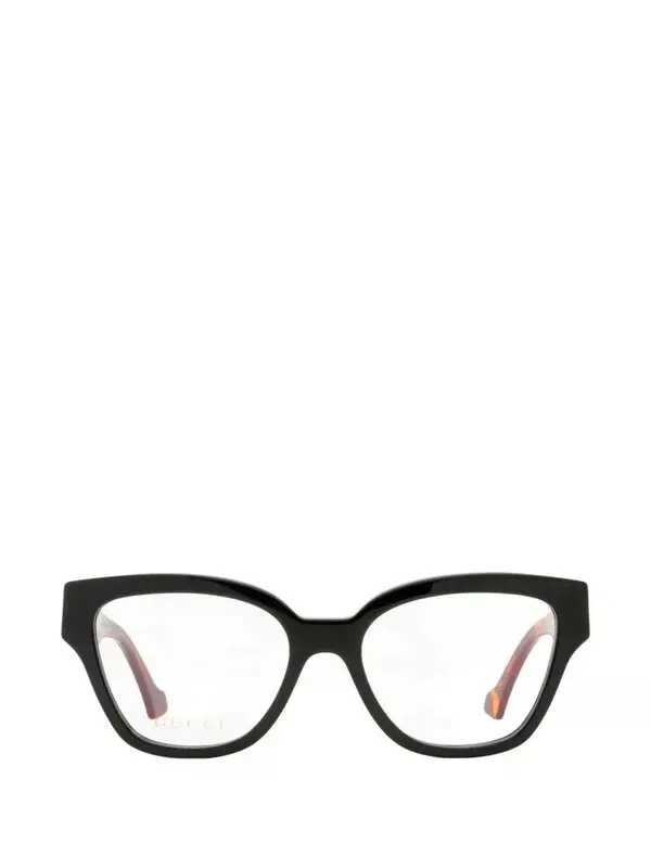 Gucci Gg-motif Square-frame Glasses - Black