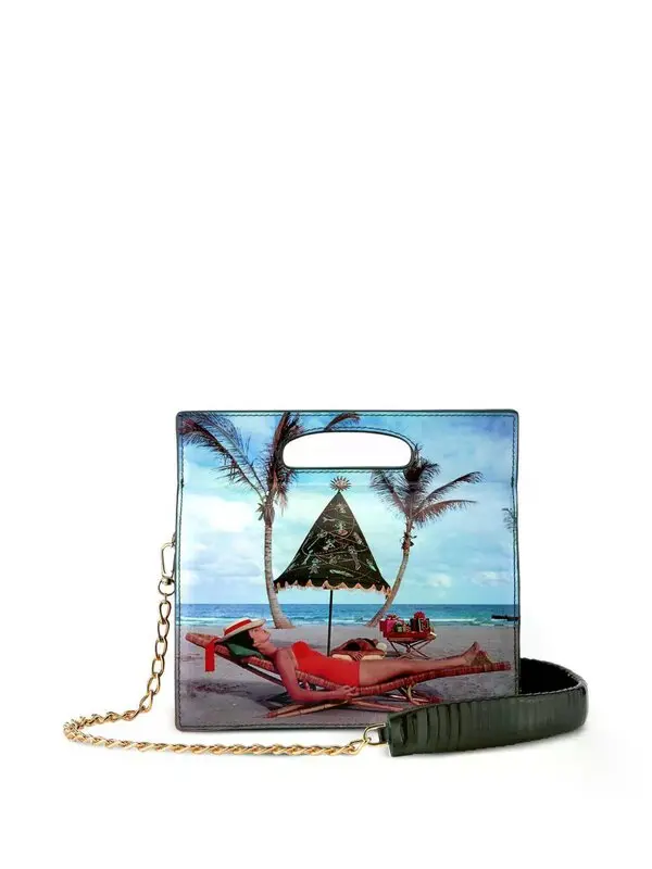 Tyler Ellis Stella Handbag With Metal Trim - Blue