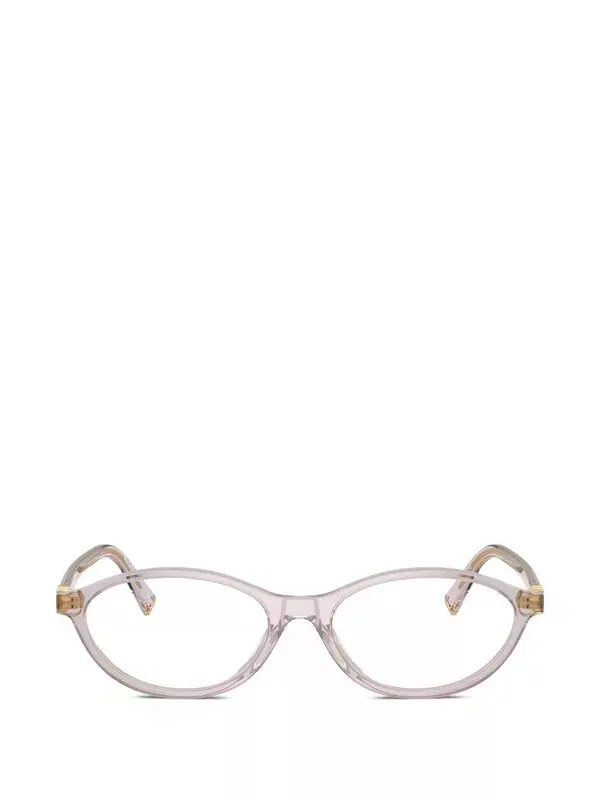 Miu Miu Logo-detail Glasses - Pink