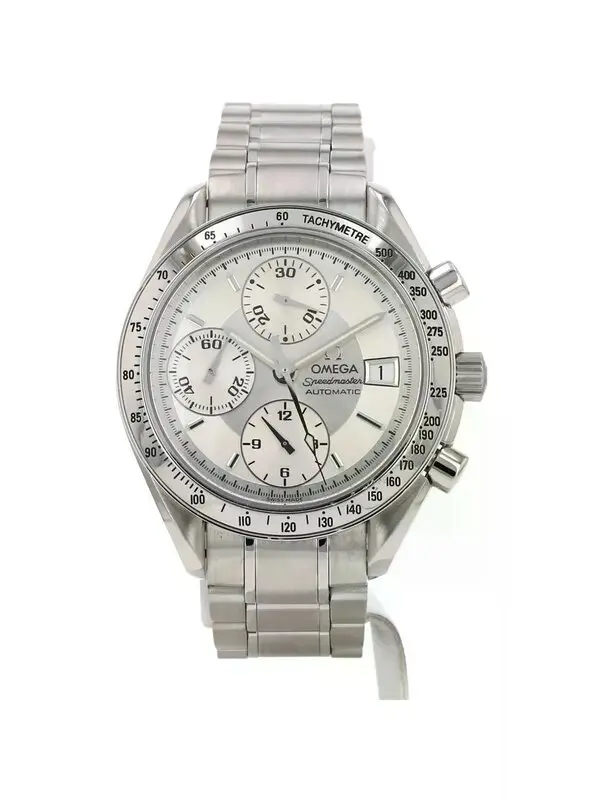 Omega 1990s Speedmaster Automatic 38mm Chronograph Watch - Silver