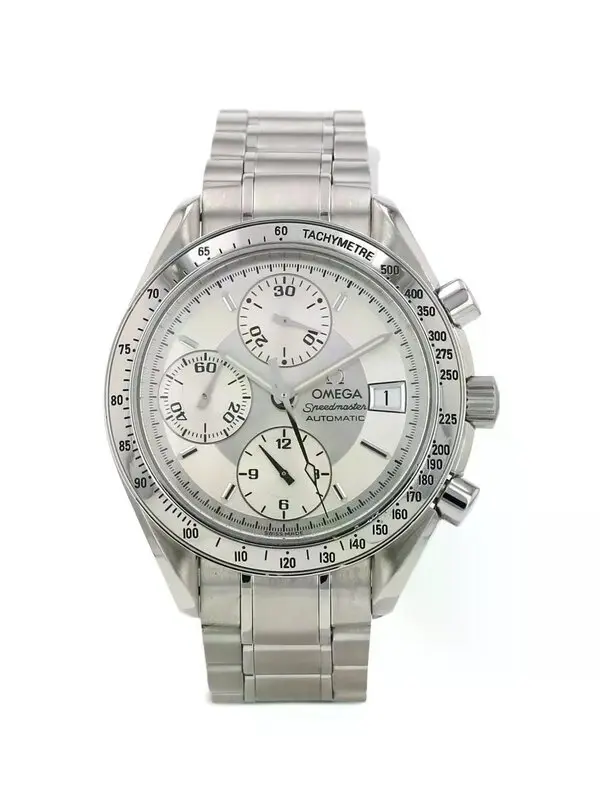 Omega 1990s Speedmaster Automatic 38mm Chronograph Watch - Silver
