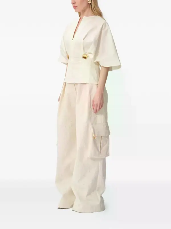 CONCEPTO Haze V-neck Blouse