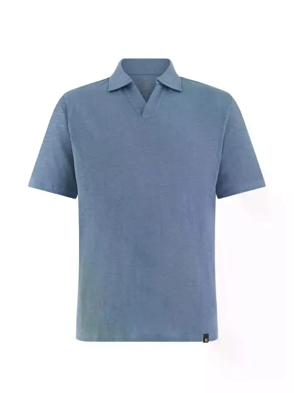 Boggi Milano Stretch Linen Jersey Polo Shirt