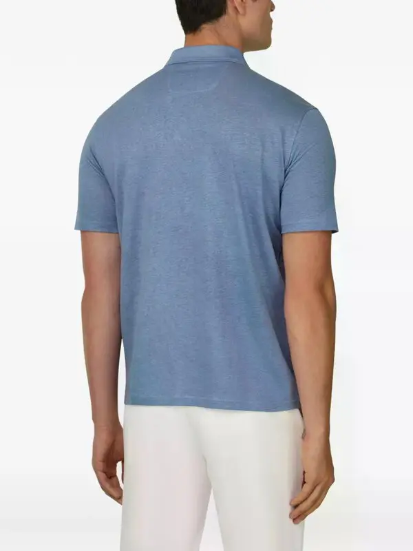 Boggi Milano Stretch Linen Jersey Polo Shirt