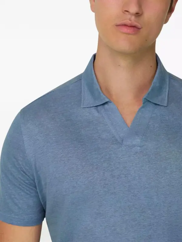 Boggi Milano Stretch Linen Jersey Polo Shirt