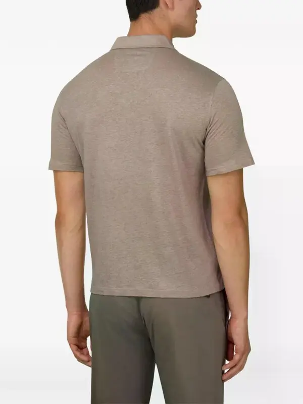 Boggi Milano Stretch Linen Jersey Polo Shirt