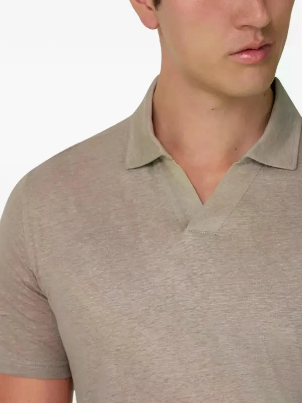 Boggi Milano Stretch Linen Jersey Polo Shirt