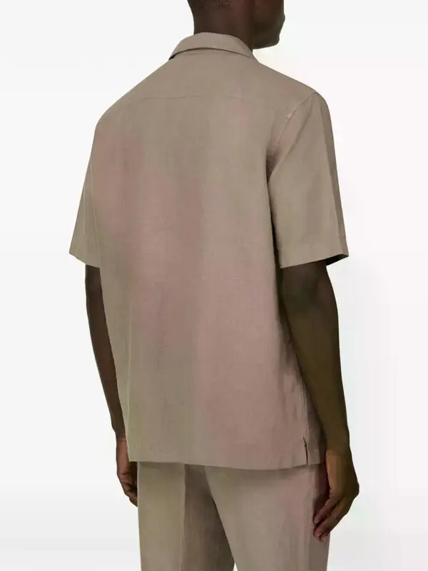 Boggi Milano Linen Camp Overshirt - Neutrals