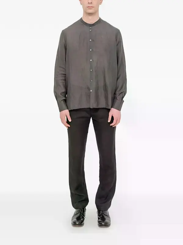LABEL UNDER CONSTRUCTION Mandarin-collar Shirt - Grey