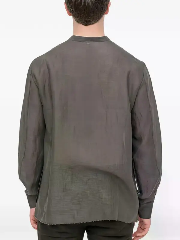 LABEL UNDER CONSTRUCTION Mandarin-collar Shirt - Grey