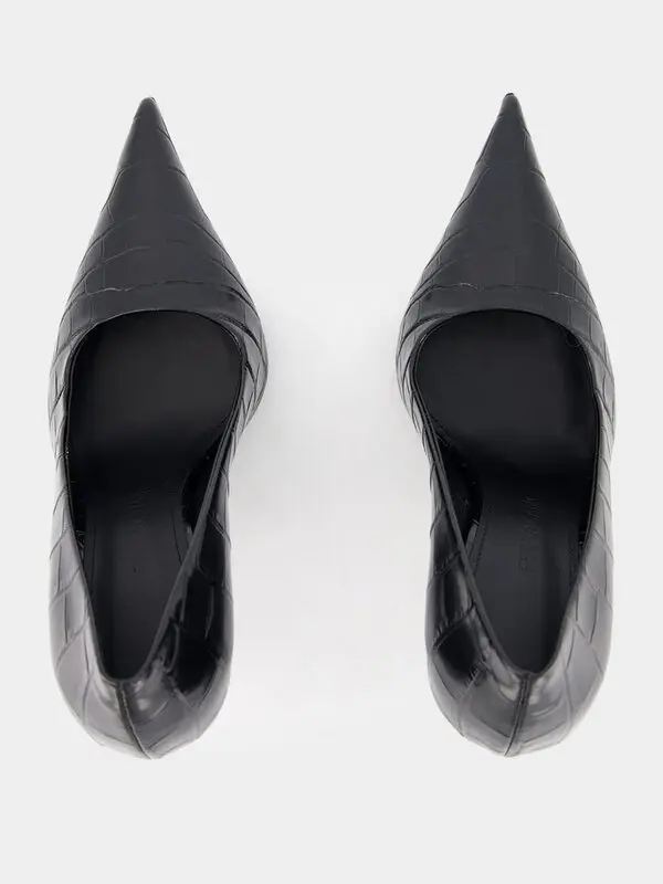 FERRAGAMO Eva Crocodile-embossed Pumps