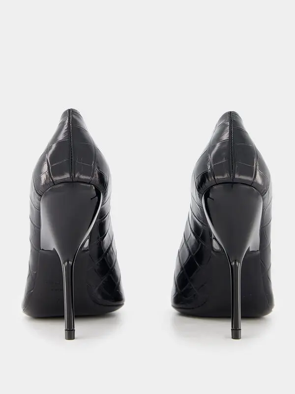 FERRAGAMO Eva Crocodile-embossed Pumps