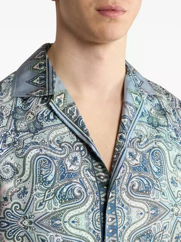 Etro Paisley Pocket Silk Shirt