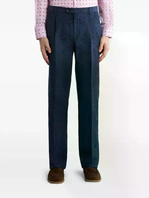 Etro Jacquard Paisley Trousers