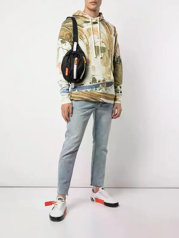 424 Faded Print Hoodie