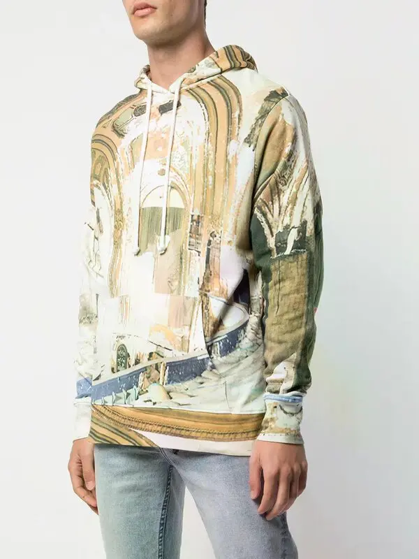 424 Faded Print Hoodie