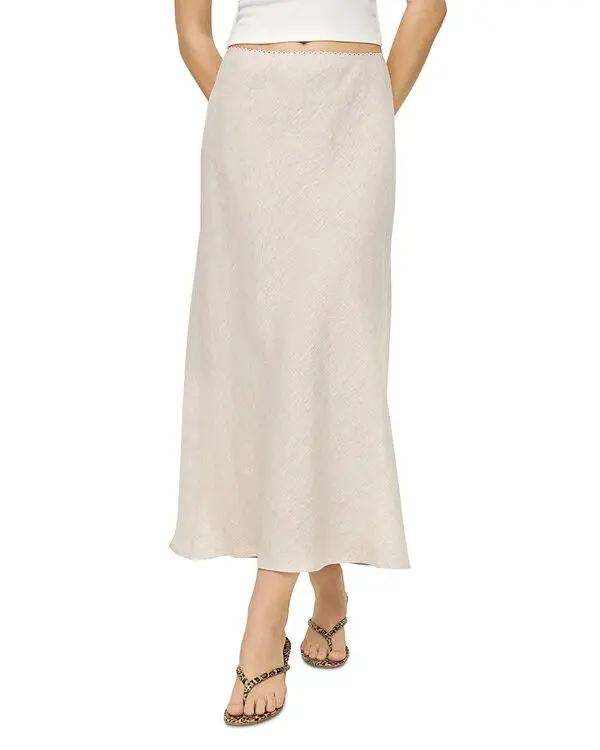 REFORMATION Layla Linen Skirt - Oatmeal