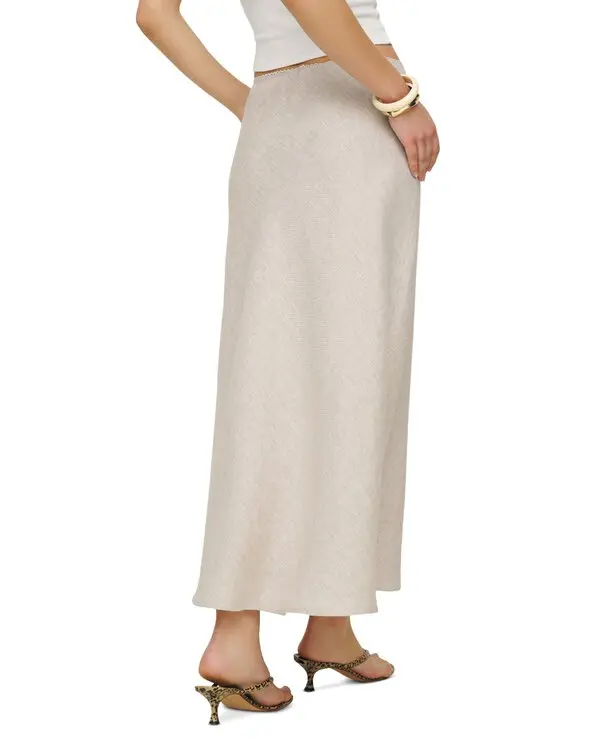 REFORMATION Layla Linen Skirt - Oatmeal