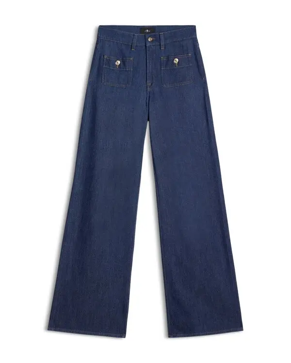 7 For All Mankind Lotta High Rise Wide Leg Jeans - Halona