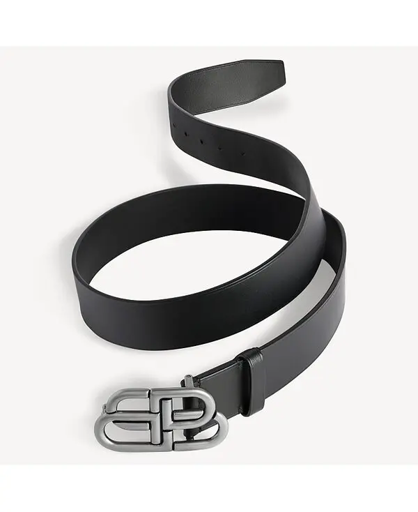 Balenciaga Bb Extra Large Belt - Black