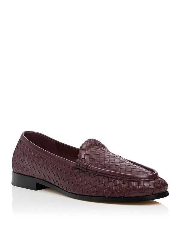 Bottega Veneta Intrecciato Lenzio Loafers - Bordeaux