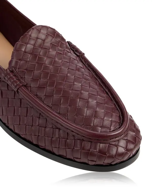 Bottega Veneta Intrecciato Lenzio Loafers - Bordeaux