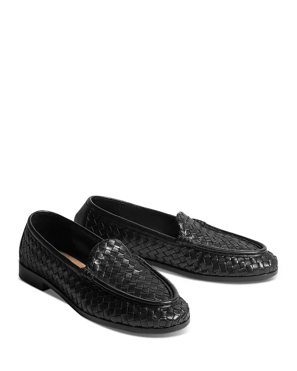 Bottega Veneta Intrecciato Lenzio Loafers - Nero