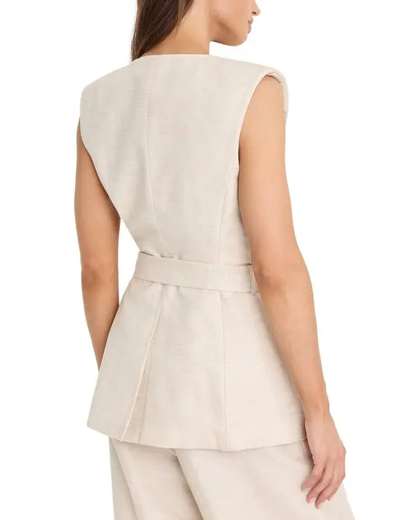 Good American Sleeveless Belted Vest