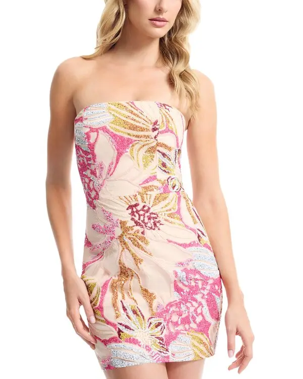Dress The Population Strapless Bodycon Mini Dress