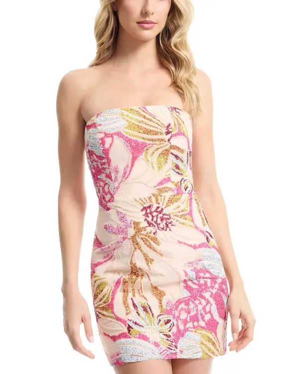 Dress The Population Strapless Bodycon Mini Dress