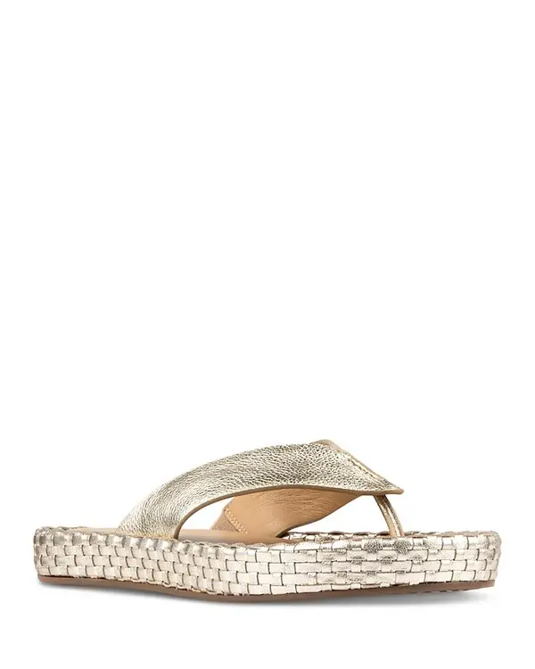 DONALD PLINER Dasara Thong Platform Sandals - Platino