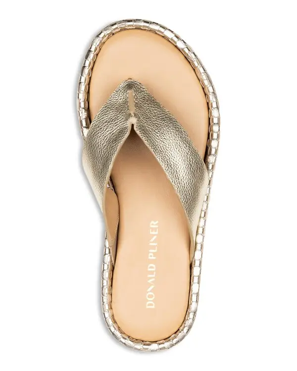 DONALD PLINER Dasara Thong Platform Sandals - Platino