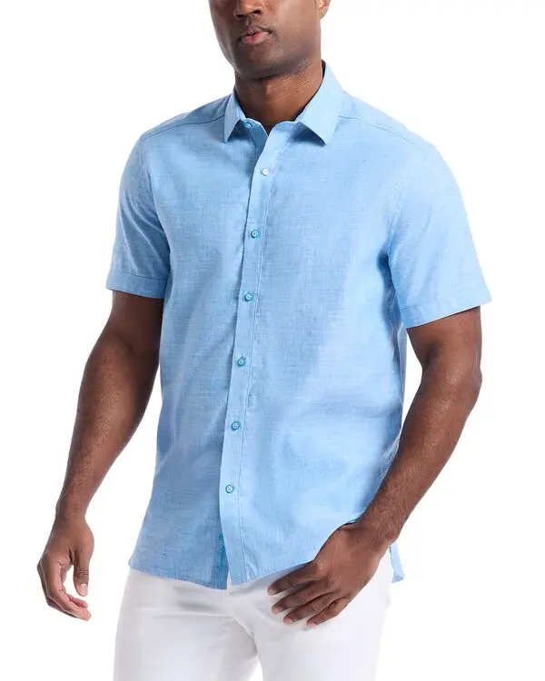 Robert Graham Sutton Textured Woven Shirt - Blue