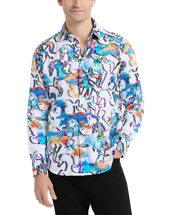 Robert Graham Mane Event Abstract Print Woven Shirt - Multi