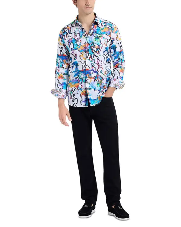 Robert Graham Mane Event Abstract Print Woven Shirt - Multi