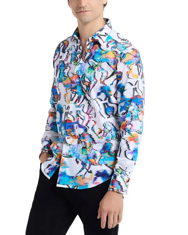 Robert Graham Mane Event Abstract Print Woven Shirt - Multi