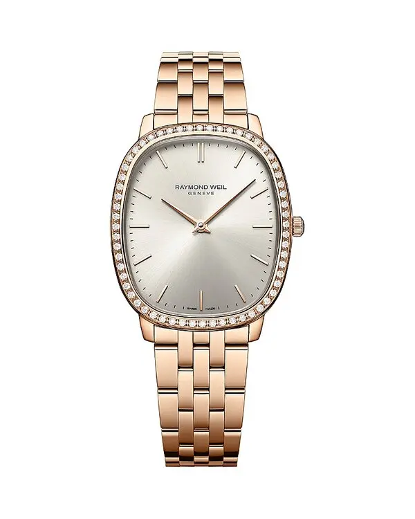 RAYMOND WEIL Toccata Heritage Quartz Lab Grown Diamond Bracelet Watch - Gold
