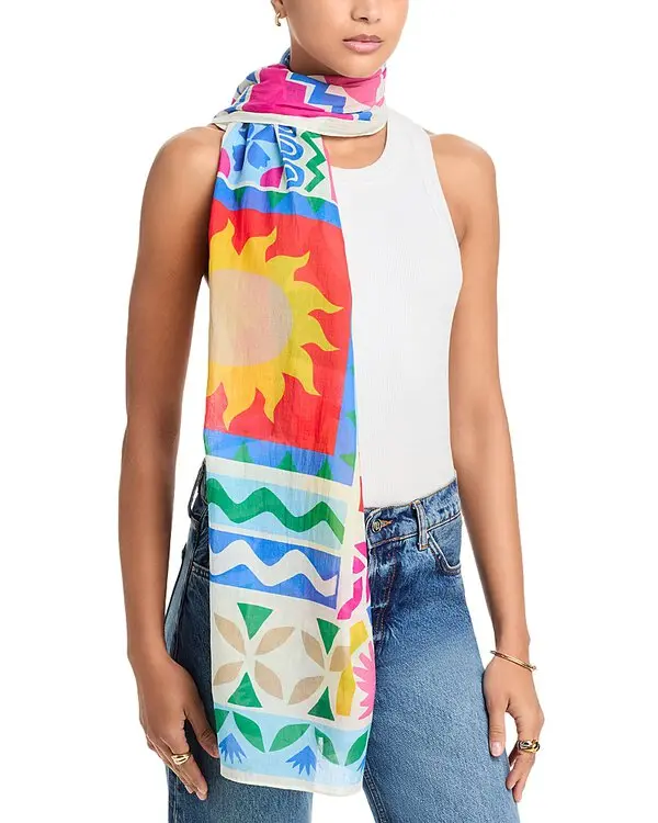 Echo Matisse Cut Square Scarf - Multi