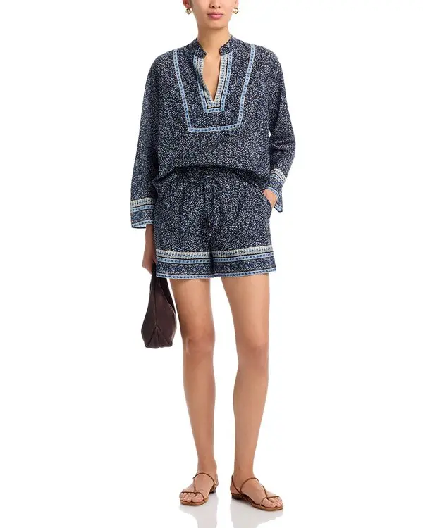 Veronica Beard Vilvaldi Printed Shorts