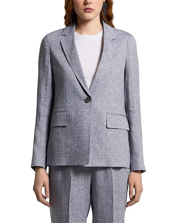 Peserico Single Breasted Linen Blazer
