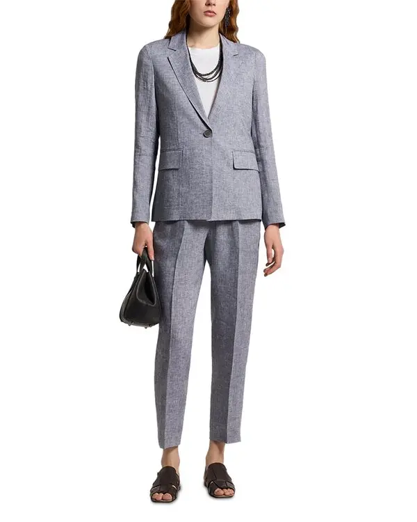 Peserico Single Breasted Linen Blazer