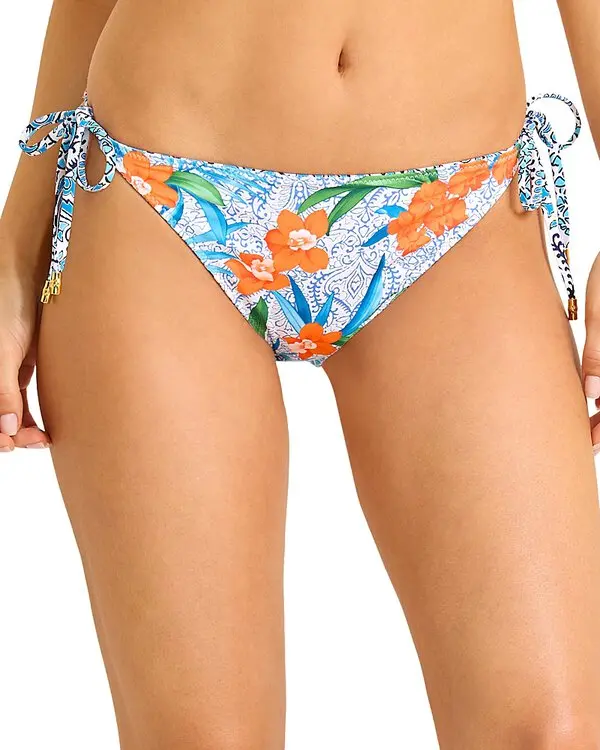 Tommy Bahama Goa Tropical Reversible Bikini Bottom - White Rev