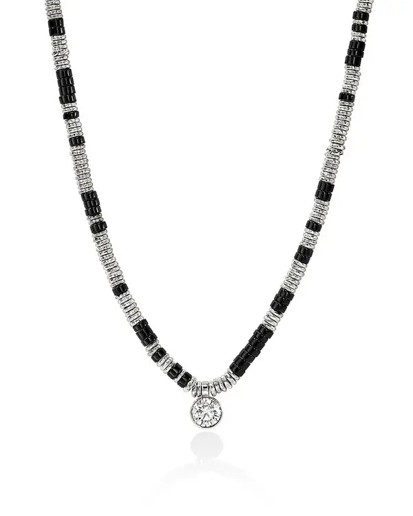John Hardy Sterling Diamond Solitaire Pendant Necklace - Silver