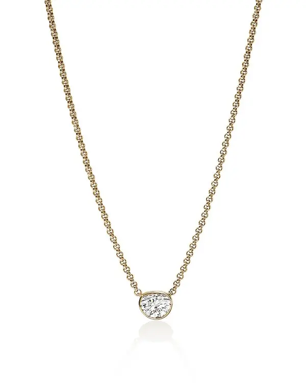 John Hardy 14k Yellow Lab Grown Diamond Solitaire Pendant Necklace - Gold